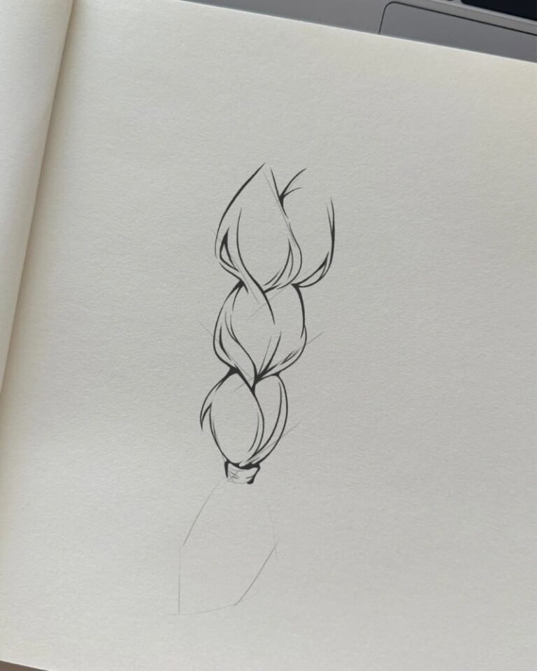 8+ quick tricks on how to draw braids with depth and detail - Dooduko ...