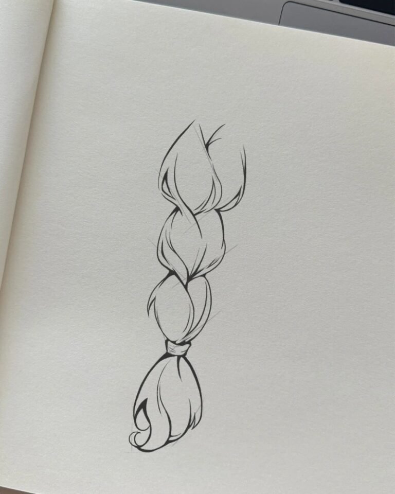 8+ quick tricks on how to draw braids with depth and detail - Dooduko ...