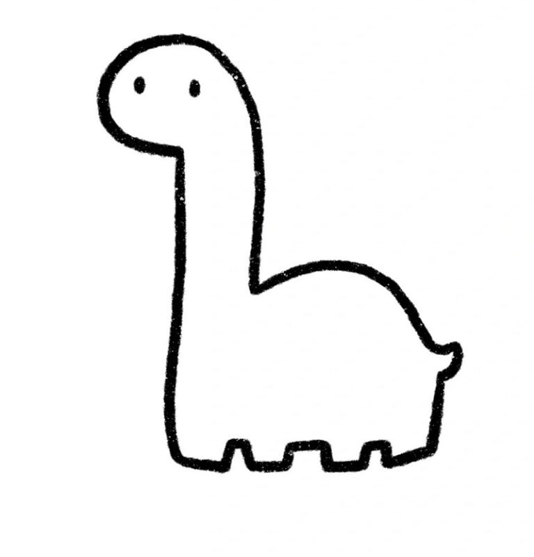 Top 5+ simple ways on how to draw a Dinosaur easy for kids - Dooduko ...